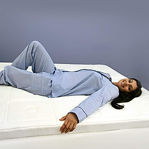 SensorPEDIC Luxury Extraordinaire 3-Inch Quilted Memory Foam Mattress Topper, Twin Size, White