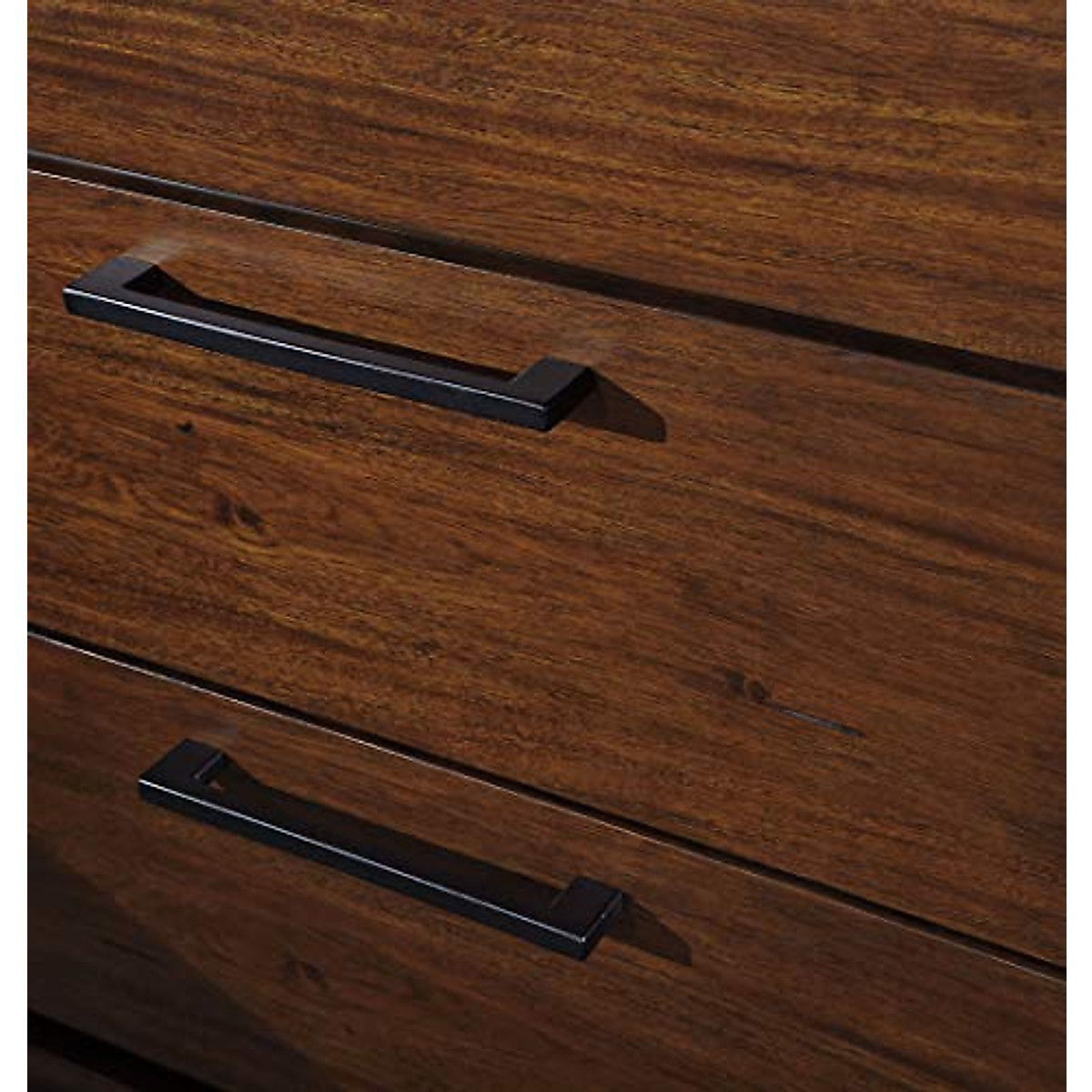 Signature Design by Ashley Ralene Mid-Century Modern Minimalist 2 Drawer Nightstand, Medium Brown