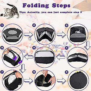 Suwikeke Small Animal Playpen, Breathable Pet Cage Tent, Foldable Portable Exercise Pet Fence, with Anti Escape Top Cover for Hamster Chinchillas Hedgehogs Guinea Pig Rabbits Kitten