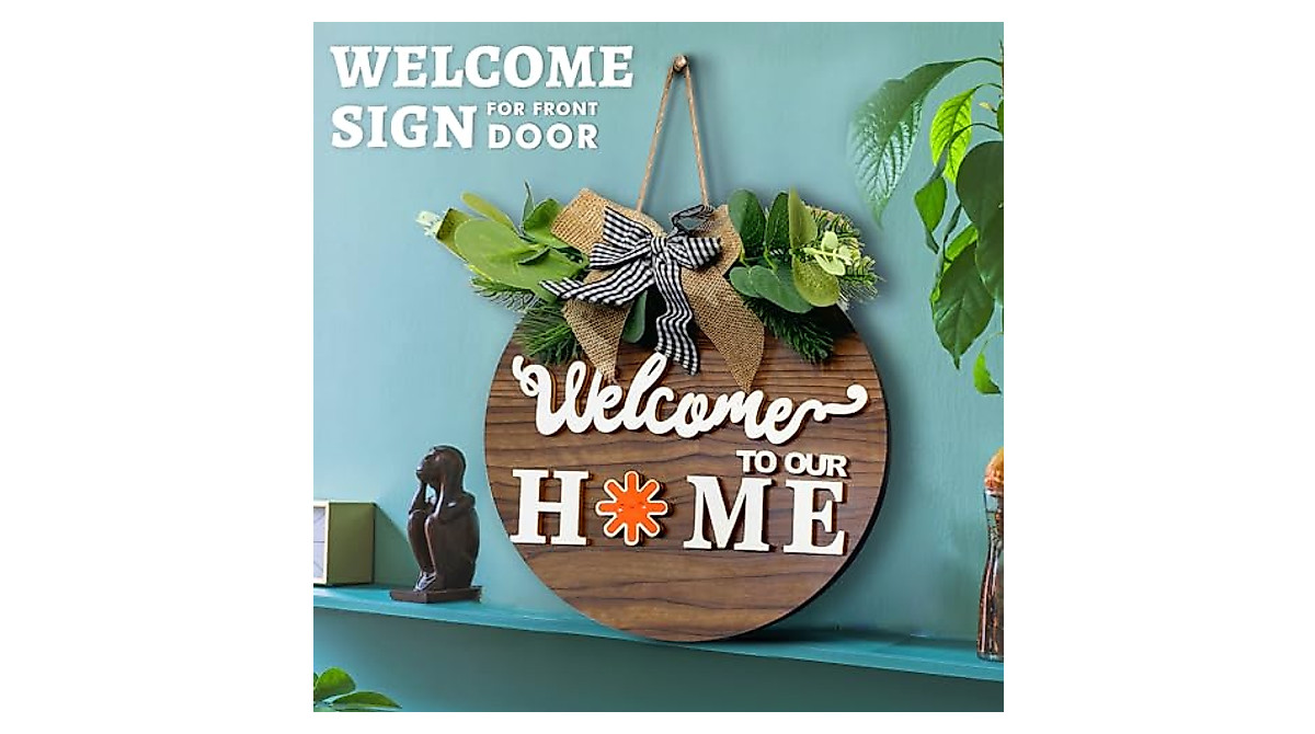 Seasonal Welcome Sign with Interchangeable Icons