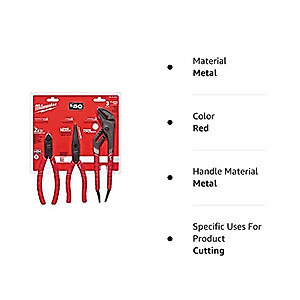 Milwaukee Pliers Set Alloy Stl 3pk