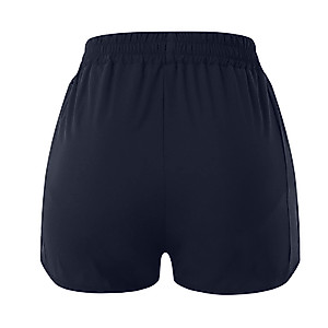 Bblulu Womens Workout Shorts with Zipper Pocktes Quick Dry Biker Shorts Running Short High Waist Shorts Sporty Athletic Pants