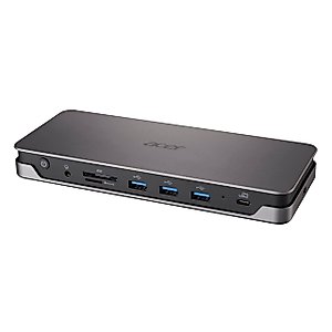 Acer USB Type-C Gen 1 Dock 2 x HDMI 2.0 Ports 1 x Display Port 3 x USB 3.1 Gen1 Ports Ethernet SD Card Reader Up to 2TB Requires One USB 3.1 Type-C on Computer