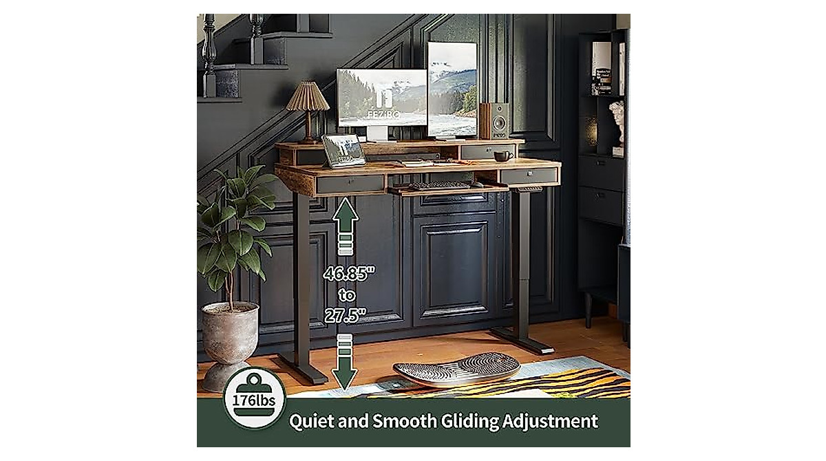 FEZIBO Electric Standing Desk: Adjustable & Spacious