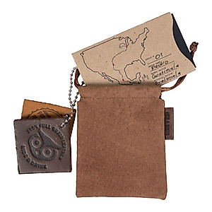 Hide & Drink, Multipurpose Small Coin Bag Handmade from Sheepskin (Cinnamon)