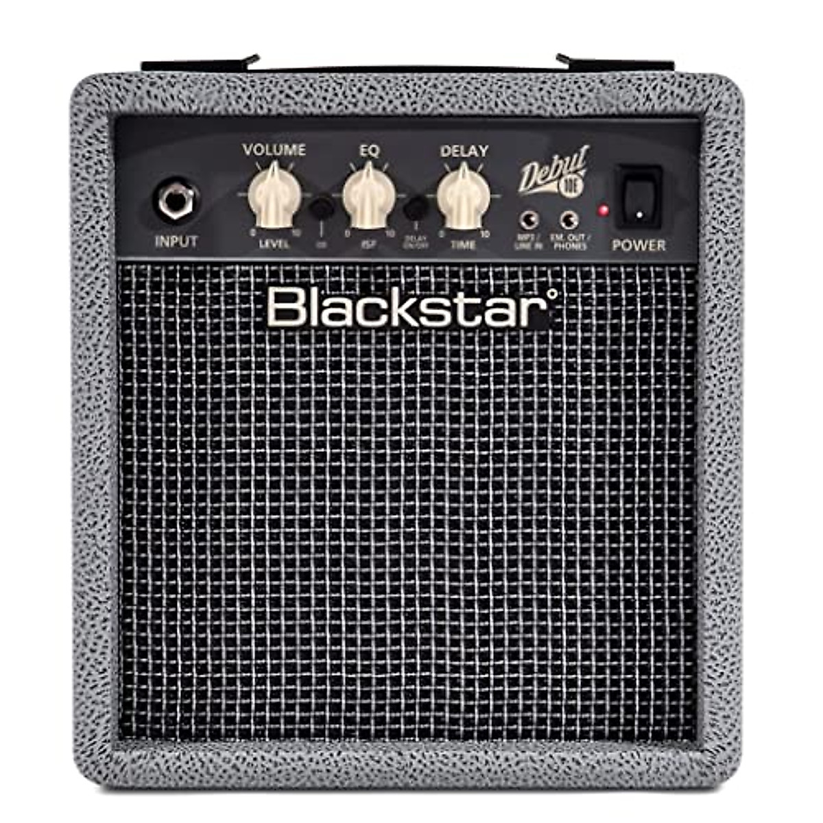 Blackstar Debut 10E Beginners Practice Electric Guitar Amplifier Combo with Delay Effect 10 Watt Headphone Input/Line in MP3 Playback (Bronco Grey)