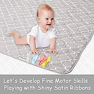 Dad-baby Playpen Mat 50x50 Play Mat for Playpen Baby Play Mats for Floor Fit for TODALE Baby Playpen,One-Piece Crawling Mat Non Slip Cushioned Baby Mats for Playing 50x50 Inches(Moroccan Gray)…