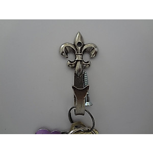 NORMA JEAN DESIGNS, LLC Fleur De Lis Wall Decor Hook, 1pc, Antique Silver