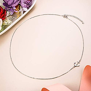 EVER FAITH Sideways Nautical Anchor Choker Necklace Hypoallergenic 925 Sterling Silver Sailor Jewelry Gift for Women