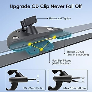 Car Phone Holder for CD Slot 4-11 In, Universal 360° Rotating CD Slot Tablet Mount Car Stand Compatible with Galaxy Tab S9 10 20 Series Pro, iPhone 12 12 mini 12 Pro Max 11 Series XR X 8, iPad