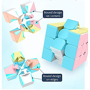 CuberSpeed Moyu MoFang JiaoShi Macaron Meilong 3x3 stickerless Magic Cube MFJS MEILONG 3x3x3 Cubing Classroom Meilong 3x3 Macaron Speed Cube