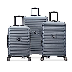 DELSEY PARIS Cruise 3.0 Hardside Expandable Luggage with Spinner Wheels, Graphite, 3 Piece Set (21/24/28)