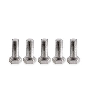 VictorsHome M8 Hex Head Bolt Screw, M8-1.25 x 20mm Stainless Steel 18-8 304 A2-70 Fully Threaded Hex Bolts 5pcs