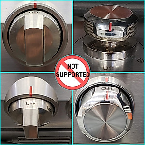 Vadiff Silicone Gas Stove Child Safety Knob Locks | Oven Knob Guard (5Pk)(Red)