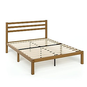 Zinus Leah Bamboo Platform Bed Frame, No Box Spring Needed, Wood Slat Support, Easy Assembly, Full