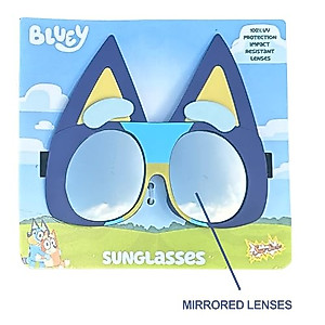 Sun-Staches Official Bluey Sunglasses | Bluey Dress Up Costume Play | UV 400 | One Size Fits Most Kids