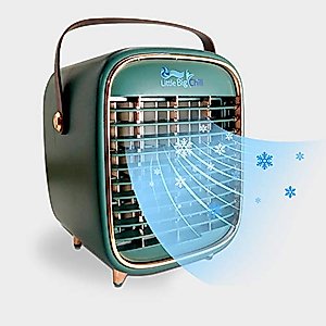 Little Big Chill Portable Personal Air Conditioner Fan,Rechargeable Cordless Mini Air Cooler/Humidifier Designed for Home,Office,Bedroom and Car.Ideal for Camping,Tailgating,The Beach,Green
