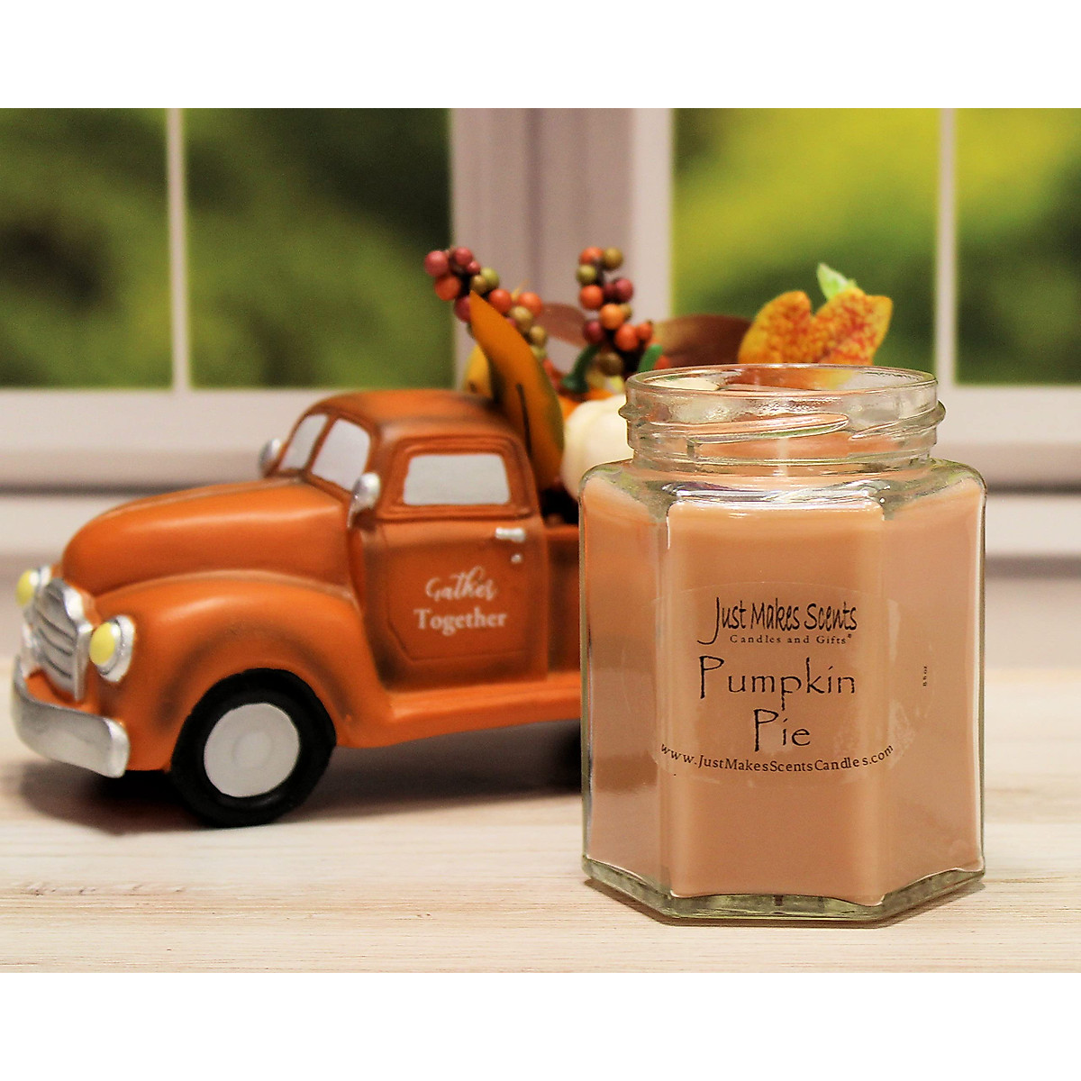 Pumpkin Pie Scented Blended Soy Candle | Hand Poured Fall Fragrance Candles | Made in The USA by Just Makes Scents