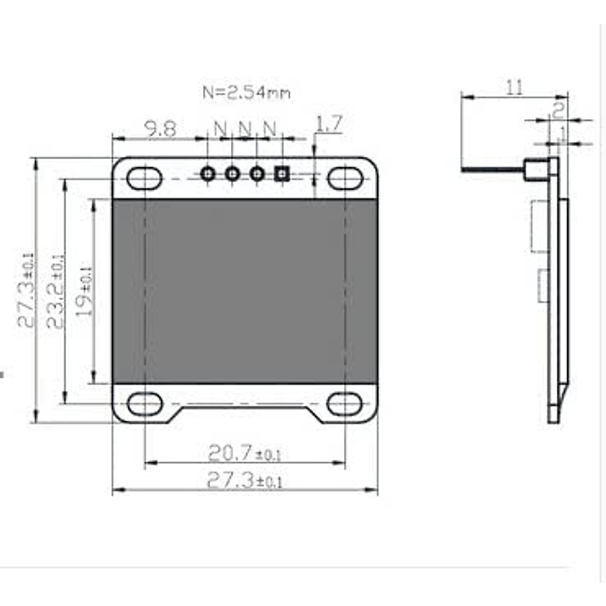 DIYmall 1.3" OLED Display Module I2C IIC Serial 128X64 SH1106 LCD Blue Light Screen for Arduino Raspberry Pi 51 MSP420 STIM32 SCR ESP32