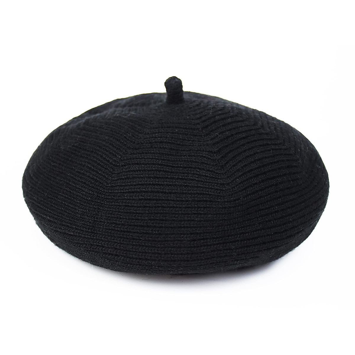 French Style Beret Hats for Women Knit Artist Hats Classic Solid Color Warm Beanie Hat