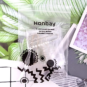 Honbay 4PCS 7cm/2.76inch Fashion Faux Pearl Brooch Pins Safety Pins