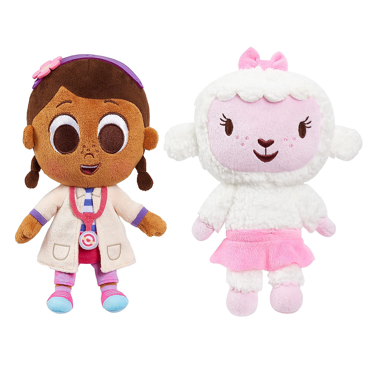 Disney Junior Music Lullabies 9-inch Doc McStuffins & Lambie 2-Piece Plush Set, Kids Toys for Ages 18 Month by Just Play