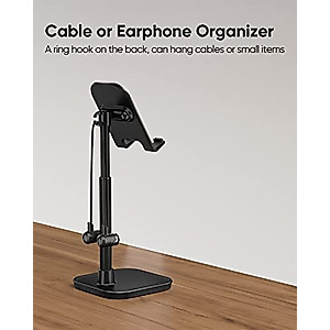 narmle Cell Phone Stand, Adjustable Phone Stand for Desk, Desktop Phone Holder Stand, Tall Phone Stand Cradle Compatible with iPhone, Galaxy and All Smart Phones