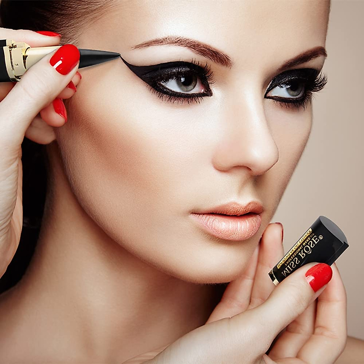 Go Ho Matte Black Gel Eyeliner Stick,Dark Black Eyeliner Gel,Creamy and Smooth Black Gel Eye Liner Makeup for Women,Easy Apply and Remove Eye Black