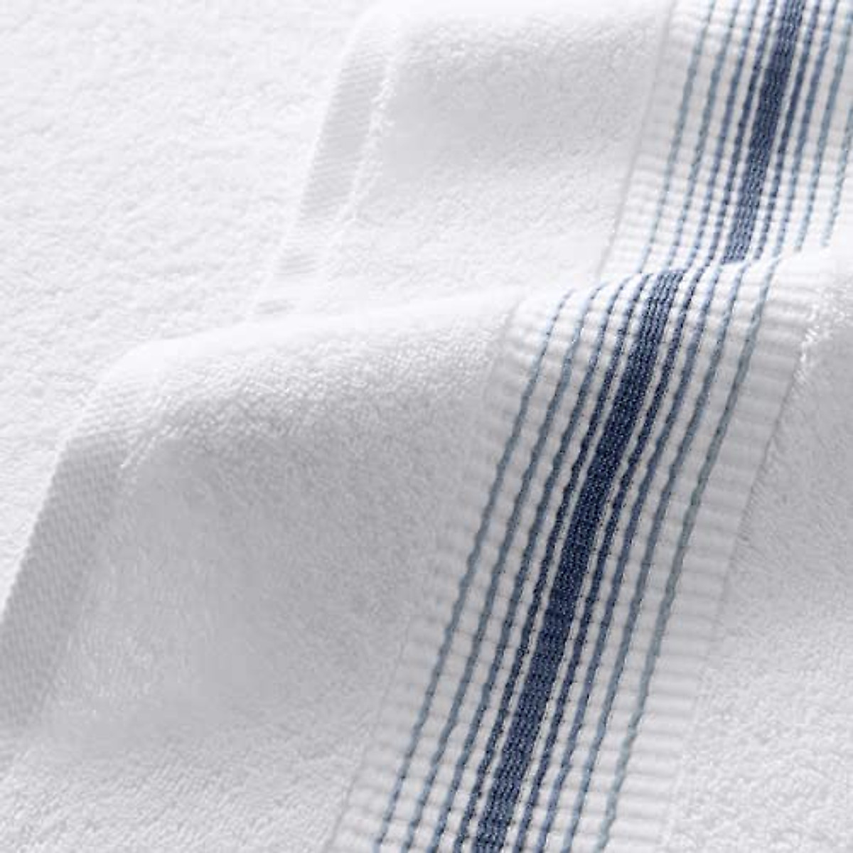 Aston & Arden Aegean Ombre Bath Towels - (Pack of 2) Oversized Ultra Soft Thick & Absorbent, 100% Ringspun Turkish Cotton Bathroom Towel for Spa, Hotel, 600 GSM, 30 x 60 in, Crystal Blue