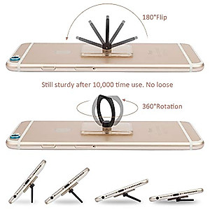 Cell Phone Ring Holder Finger Kickstand - 4Pcs Cell Phone Case Ring Stand 360 Rotation Phone Holder Clear Popsockets with Finger Ring - iPad Kickstand for Phone Case Compatible to iPhone Samsung