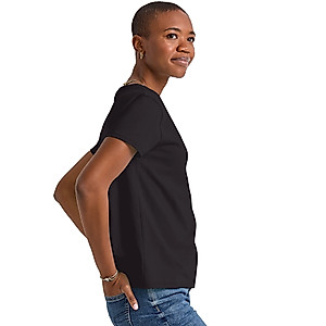 Hanes Essentials Oversized T-Shirt Pack, Cotton Tee for Women, Relaxed Fit, 3-Pack, Black