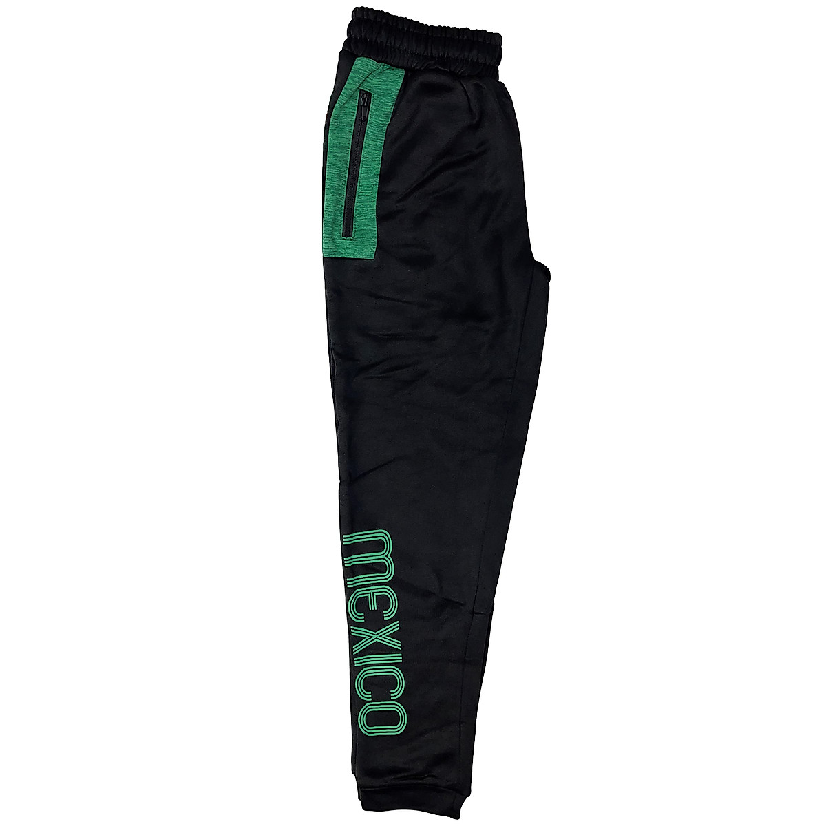 Men's Mexico Sweatpants with Zipper Pockets, Mexico National Football Team Jogger Pants (XX-Large) Black