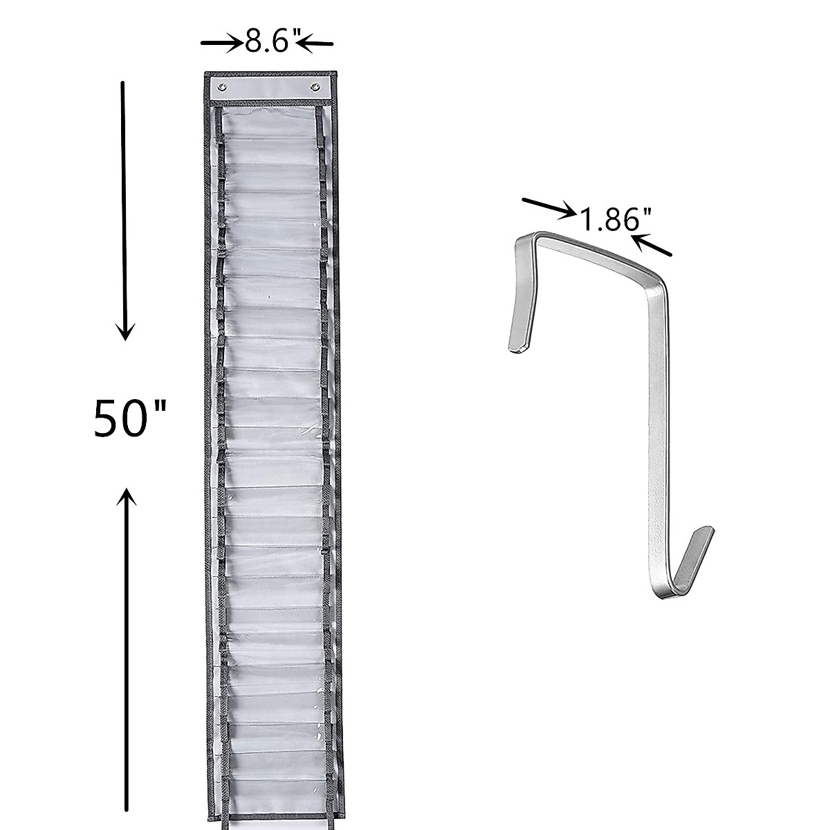 LA QUEENIE Vinyl Rolls Storage Organizer,Vinyl Storage Rack with 24 Roll Compartments,Wall Mount Vinyl Holder Bag for Craft Room,Door,Closet,Wrapping Paper