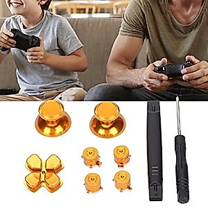 Full Buttons Set, Stylish Accurate Personalized Gamepad Buttons Aluminum Alloy for PS5 Game Controller