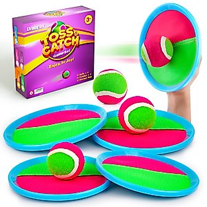 Qrooper Kids Toys Toss and Catch Game Set - Beach Toys Pool Toys Outdoor Toys for Kids Ages 4-8, Stocking Stuffers for Kids, Beach Games, Yard Games for Kids Adults Family Outside Games