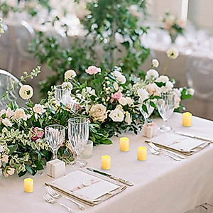 CANDLE IDEA Flameless LED Votive Candles 24 Pack, 1.5" x 2", Battery Operated Flickering Electric Outdoor Flameless Tea Lights, Fake Tealight Candle Bulk for Wedding, Christmas, Halloween Decorations