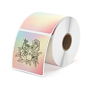 MUNBYN 3" Heart Thermal Stickers, Heart-Shaped Adhesive Sticker Labels, Red Love Thermal Labels for Gift, Wedding, Anniversary, Valentine's Day, Small Business 400 Labels/Roll