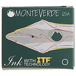 Monteverde Standard Fountain Pen Ink Cartridges, Blue (G306BU)
