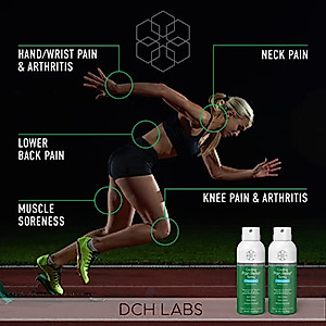 DCH Labs Cooling Pain Relief Spray, with 10.5% Menthol, for Arthritis & Backaches, 3 oz, 2-Pack