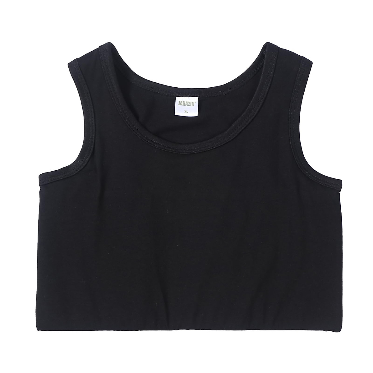 JARAZIN Women Transgender Tomboy FTM Pull On Closure Elastic Chest Binder Pullover Tank Top (L, Black)