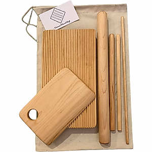 Pasta board set, 6 piece, macaroni, trofie, gnocchi, garganelli