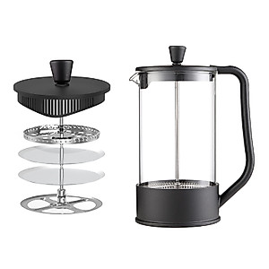 Lingtoolator nch press Coffee Maker with 4 Filters Heat Resistant Durable Borosilicate Glass 34oz