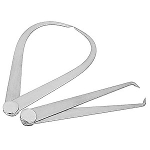 2PCS Inside Outside Calipers Machinist Stainless Steel Measuring Metalworking Tools Set Metal Firm Friction Joint 6"