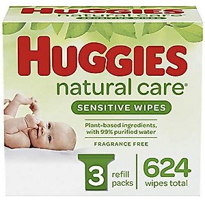 Huggies Natural Care Sensitive Baby Wipes, Unscented, 48 Count (Pack of 6)