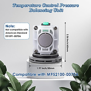 Dreyoo 1 Pack Pressure Balancing Unit Compatible with American Standard M952100-0070a, R110, R120, R115, R125 for Single Control Bath Tub and Shower Faucets Valves