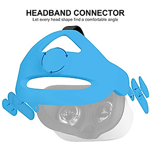 MASiKEN K6 Adjustable Replace Elite Head Strap for Oculus Quest 2, Enhanced Support and Comfort Head Pad Cushion,Reduce Head Pressure,Optimize Interface Fillet and Headstock Angle (Blue)