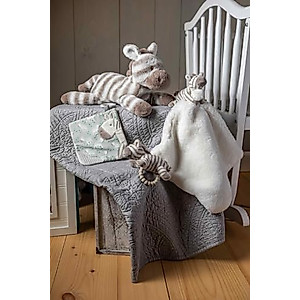 Mary Meyer Afrique Teether Baby Rattle, 5-Inches, Zebra