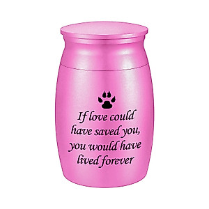 3 Inches Small Keepsake Urn for Pet Dog Ashes Aluminum Mini Cremation Urns for Dog Cat Memorial Ashes Urn for Sharing Fur Friend Ashes