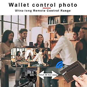 SMART CC Bluetooth Anti-lost Men Thin Slim Wallet Money Clip Credit Card Holder for Men (Coffee)