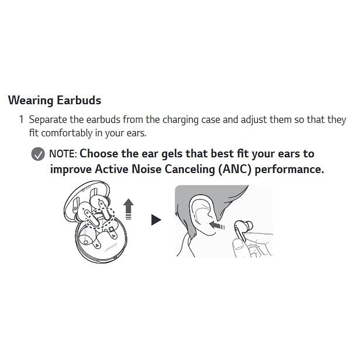 LG TONE Free FP8 - Enhanced Active Noise Cancelling True Wireless Bluetooth Earbuds with Meridian Sound, UVnano Kills 99.9% of Bacteria on Speaker Mesh*, Wireless Charging Case, 3 Mics